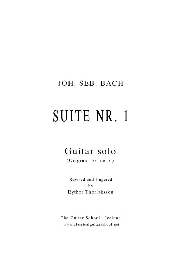Bach Johann Sebastian Bwv 1007 Cello Suite No 1 Arr Eriksson