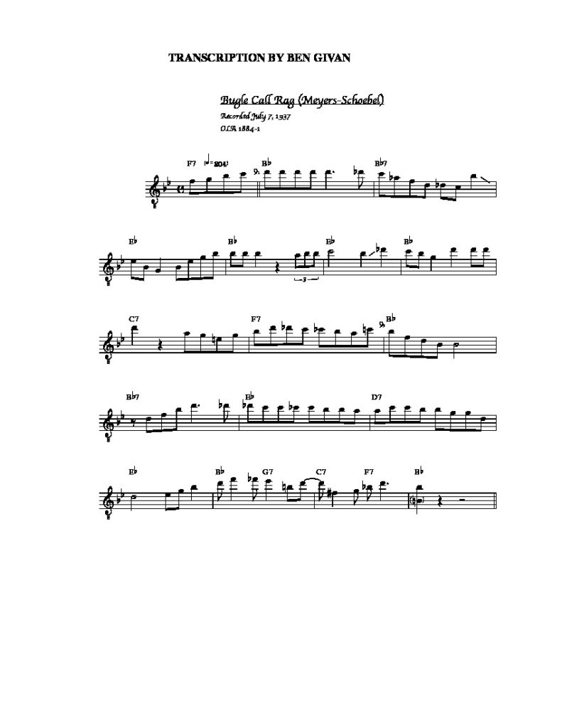 Reinhardt. Django - Bugle Call Rag - Classical Guitar Library Classical ...