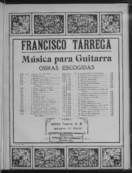 Tarrega. Francisco - El ratón tango de la cadera Calleja arreglado para ...