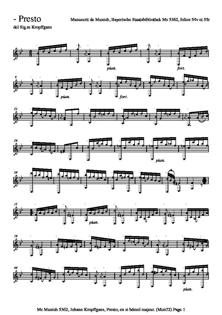 Kropffgans. Johann - Presto - Classical Guitar Library Classical Guitar ...