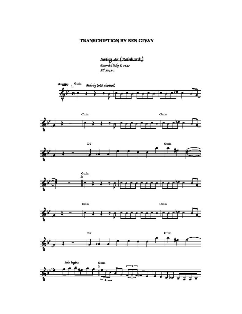 Reinhardt. Django - Swing 48 - Classical Guitar Library Classical ...