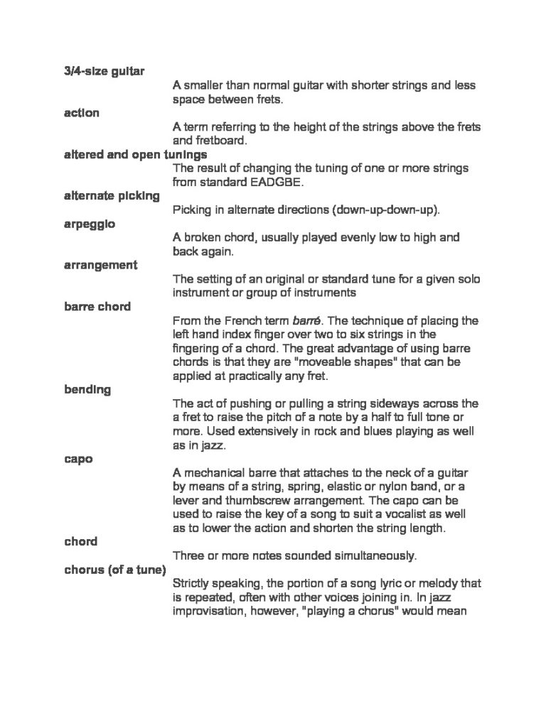 Musicology - Guitar terms - Classical Guitar Library Classical Guitar ...