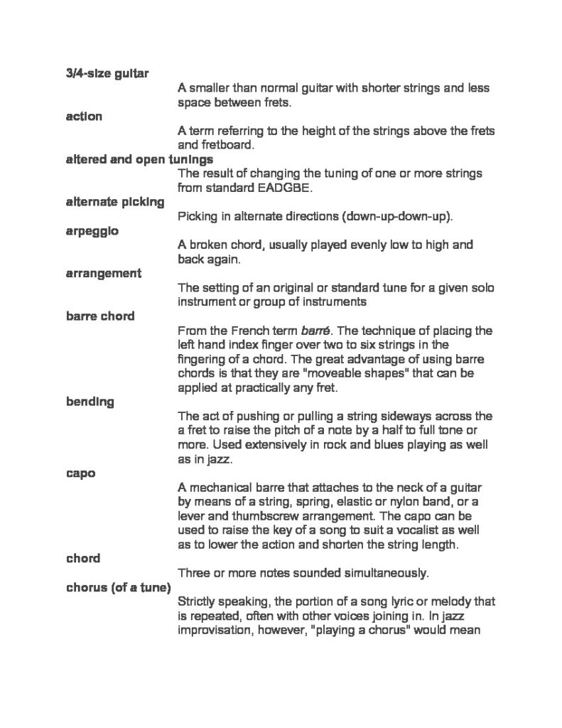 Musicology - Guitar terms - Classical Guitar Library Classical Guitar ...
