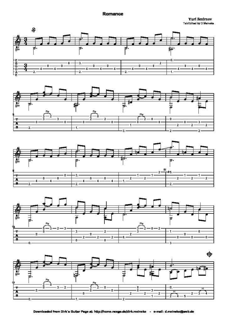 Smirnov. Yuri Alekseevic - Romance - Classical Guitar Library Classical ...