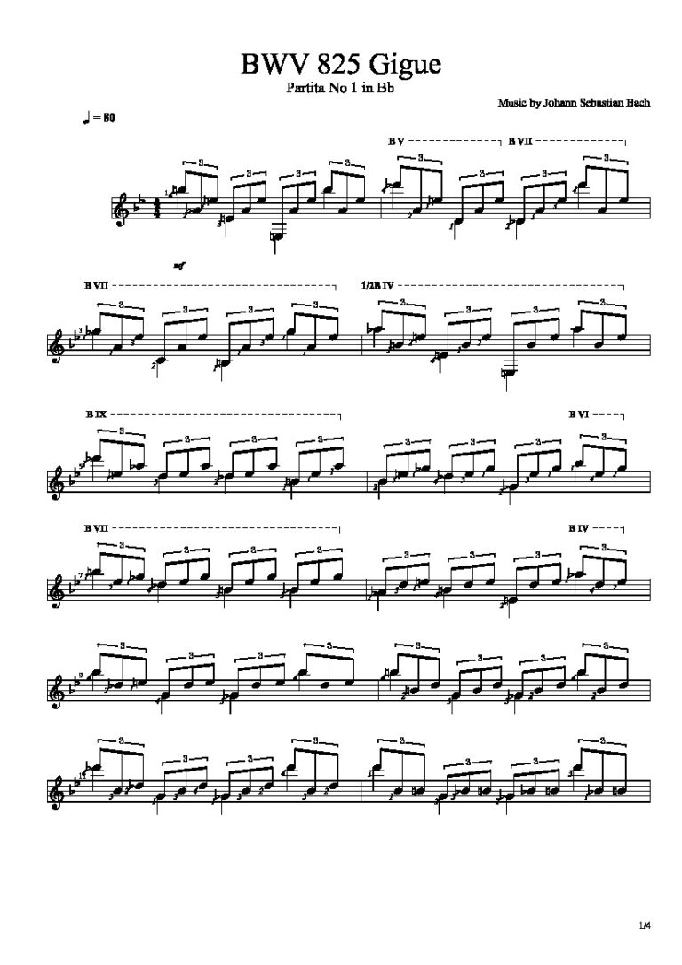 Bach. Johann Sebastian - BWV 825 Gigue by Johann Sebastian Bach ...