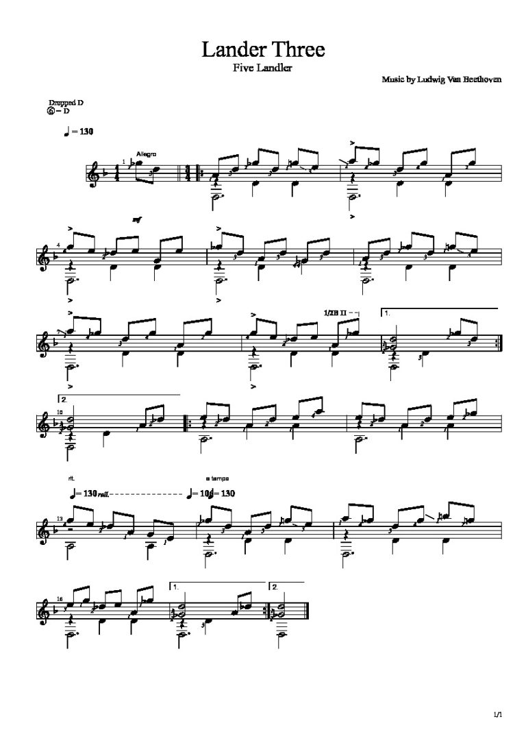 Beethoven. Ludwig van - Landler 3 by Ludwig van Beethoven - Classical ...