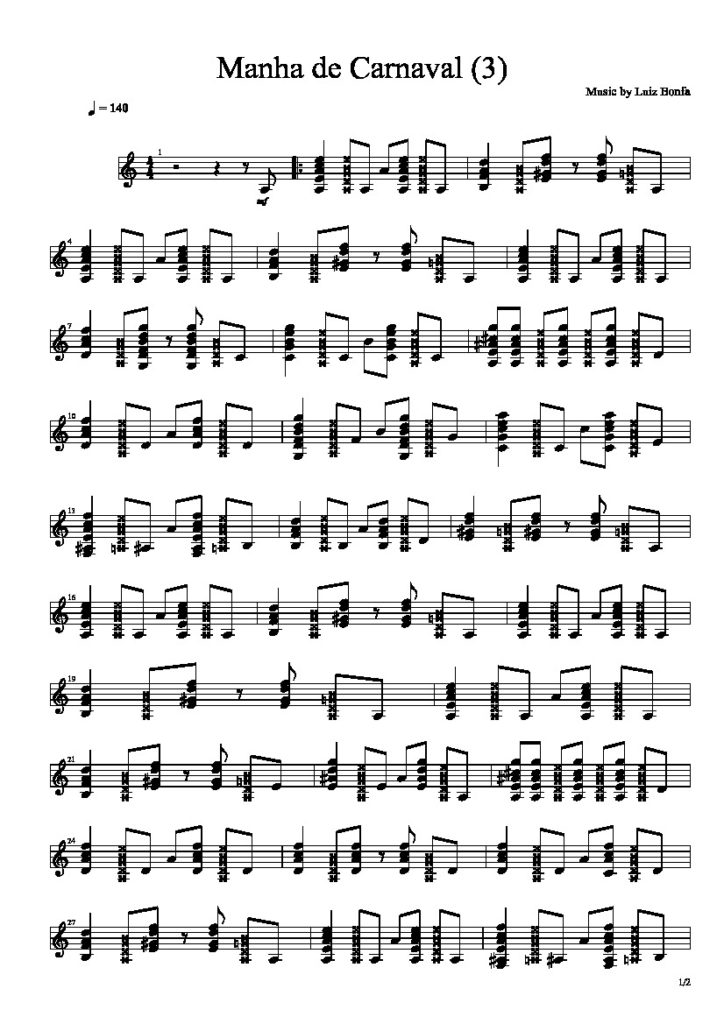 Bonfa. Luiz Classical Guitar Sheet Music Scores - Classical Guitar Library