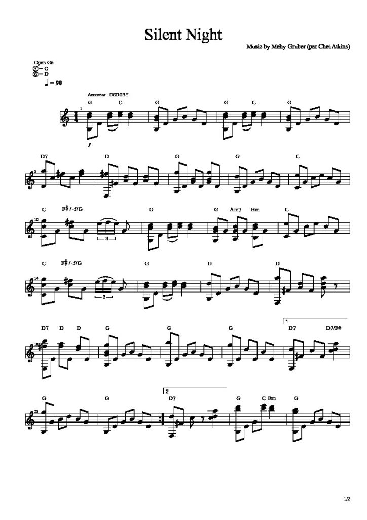 Atkins. Chet - Silent Night by Chet Atkins - Classical Guitar Library ...