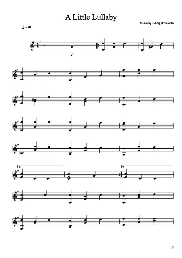Kristianto. Jubing Classical Guitar Sheet Music Scores - Classical ...