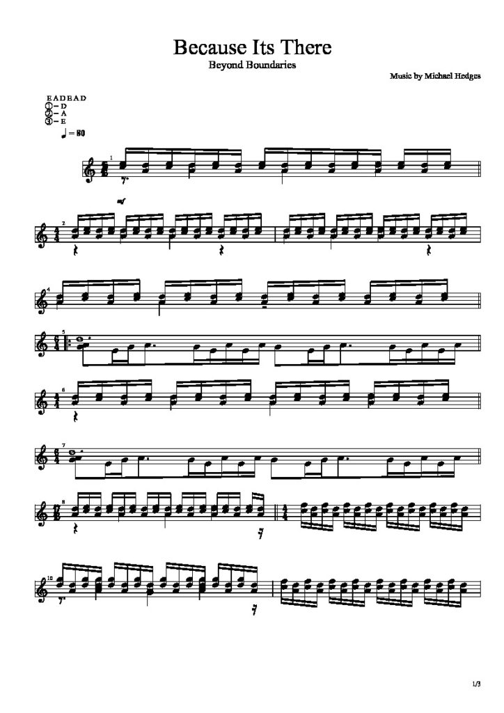 Hedges. Michael Classical Guitar Sheet Music Scores - Classical Guitar ...