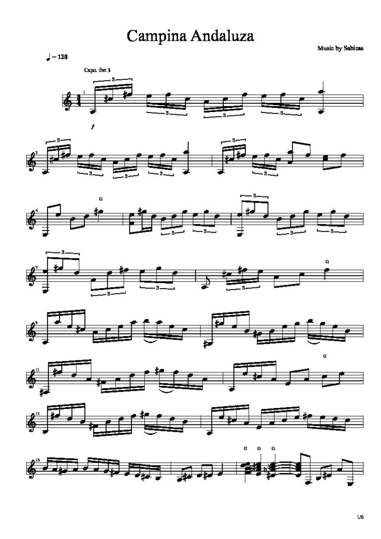 Sabicas - Campina Andaluza by Sabicas - Classical Guitar Library ...