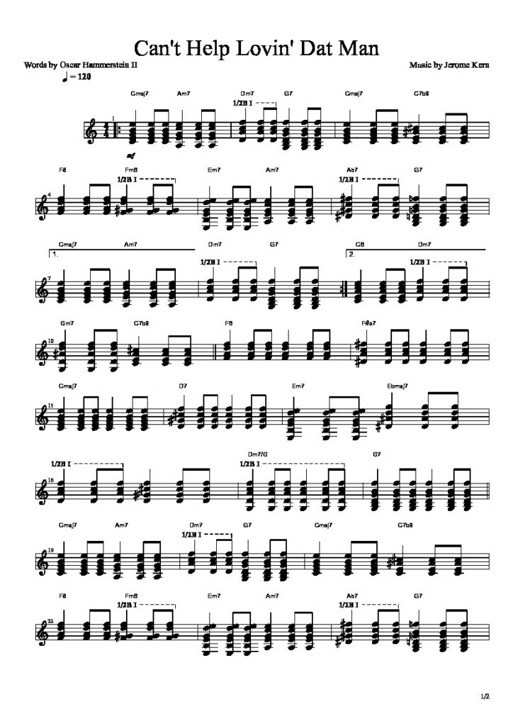 Kern Jerome Cant Help Lovin Dat Man Guitare 2 By Jerome Kern