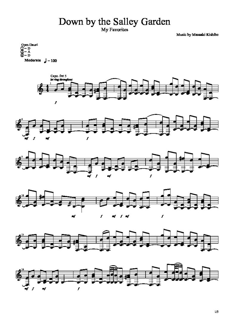 Kishibe. Masaaki - Down by the Sally Garden by Masaaki Kishibe ...