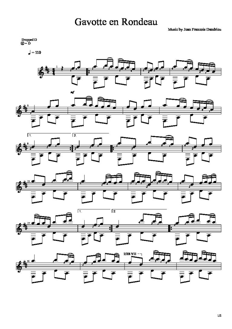Dandrieu. Jean Francois - Gavotte en Rondeau by Jean Francois Dandrieu ...
