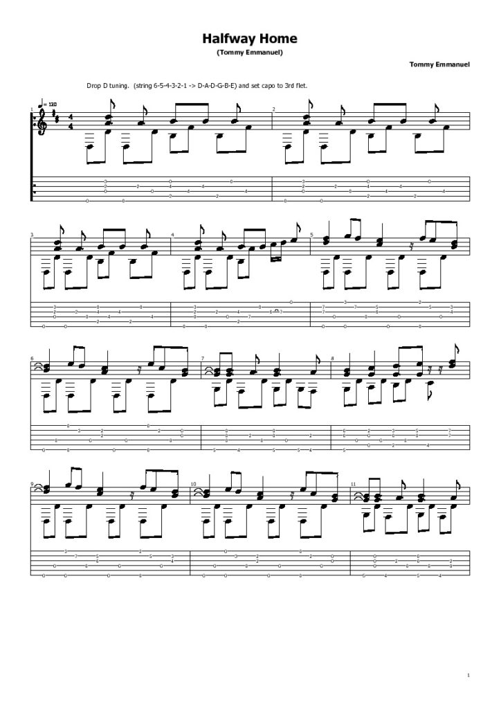 Emmanuel. Tommy - Halfway home 2 - Classical Guitar Library Classical ...