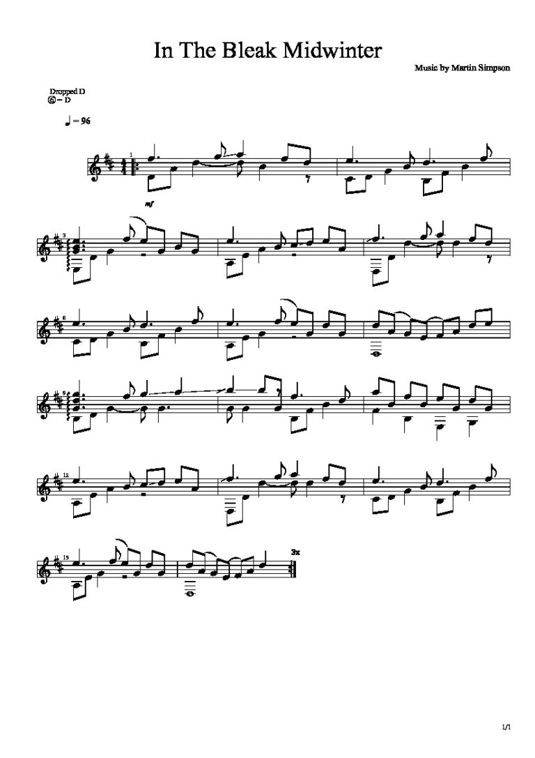 Simpson. Martin - In The Bleak Midwinter by Martin Simpson - Classical ...
