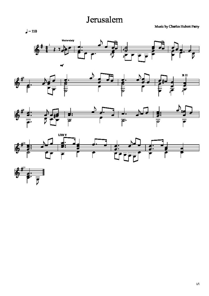 Parry. Charles Hubert - Jerusalem by Charles Hubert Parry - Classical ...