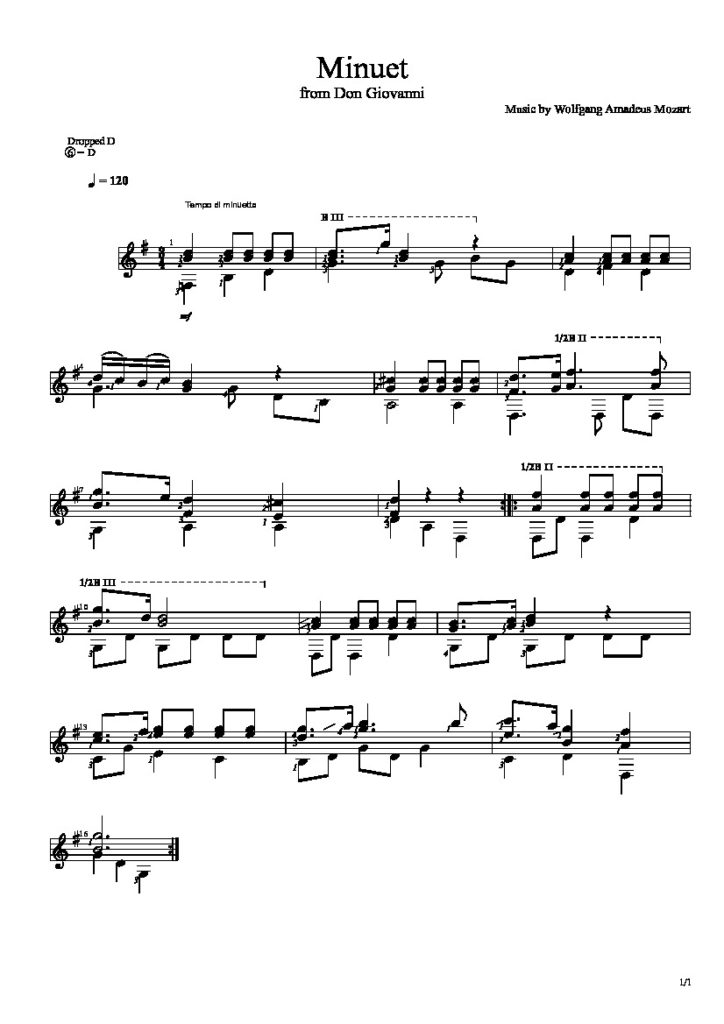 Mozart. Wolfgang Amadeus - Minuet from Don Giovanni by Wolfgang Amadeus ...