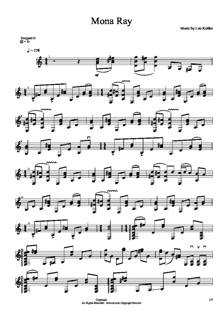 Kottke. Leo - Mona Ray by Leo Kottke - Classical Guitar Library ...