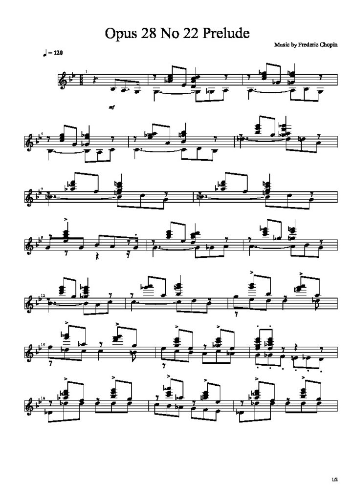 Chopin. Frédéric François - Opus 28 No 22 Prelude by Frederic Chopin ... Chopin. Frédéric François - Opus 28 No 22 Prelude by Frederic Chopin ...