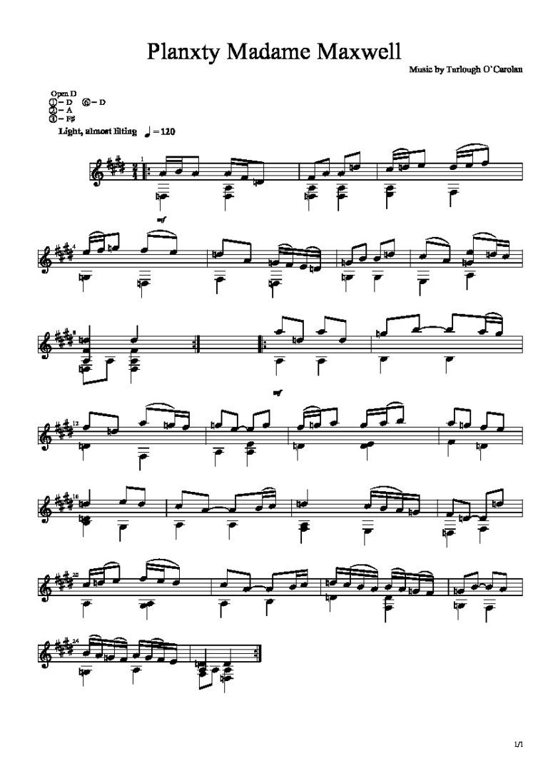 OCarolan. Turlough - Planxty Madame Maxwell by Turlough O Carolan ...