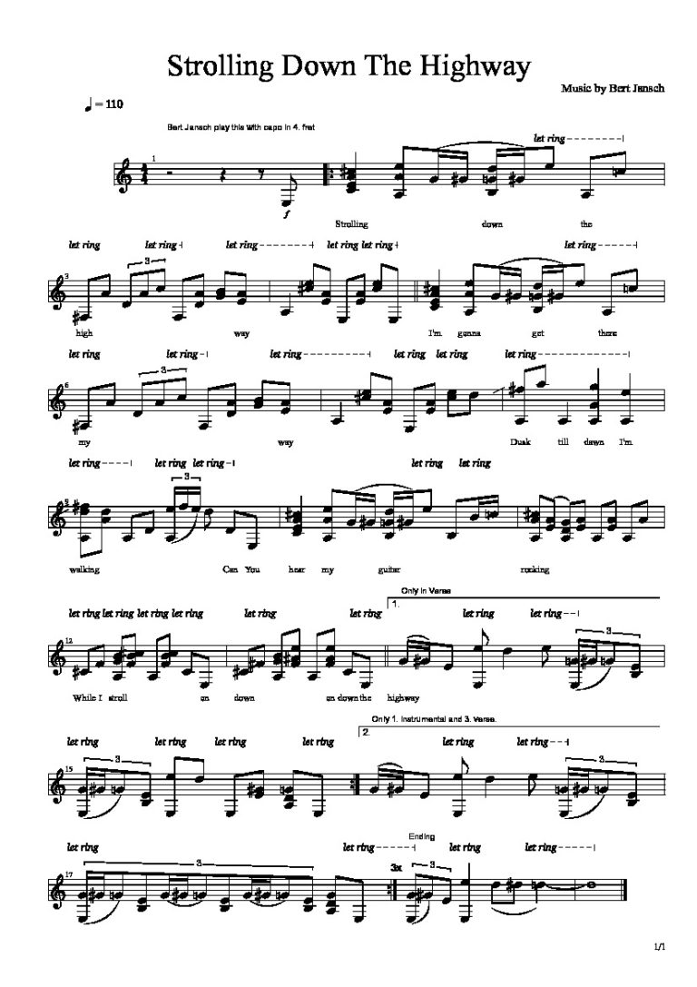 Jansch. Bert - Strolling Down The Highway by Bert Jansch - Classical ...