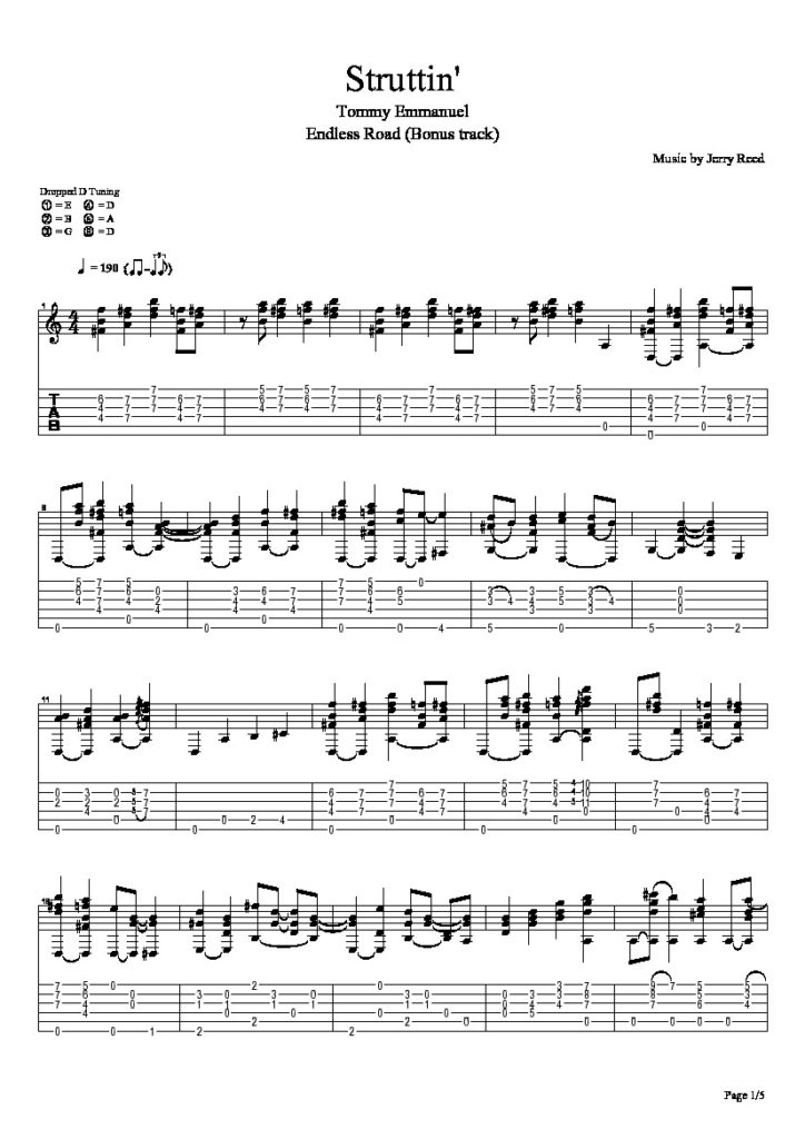 Emmanuel. Tommy - Struttin - Classical Guitar Library Classical Guitar ...