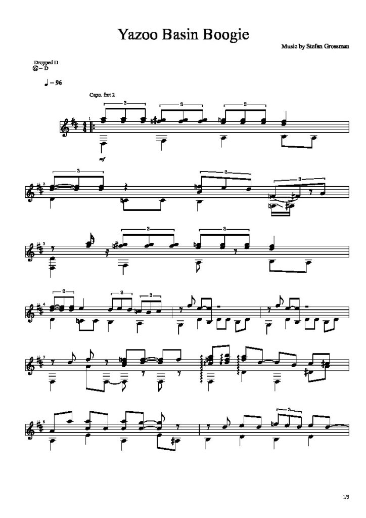 Grossman. Stefan - Yazoo Basin Boogie by Stefan Grossman - Classical ...