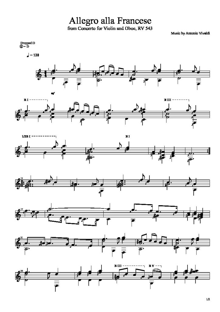 Vivaldi. Antonio - Allegro alla Francese by Antonio Vivaldi - Classical ...