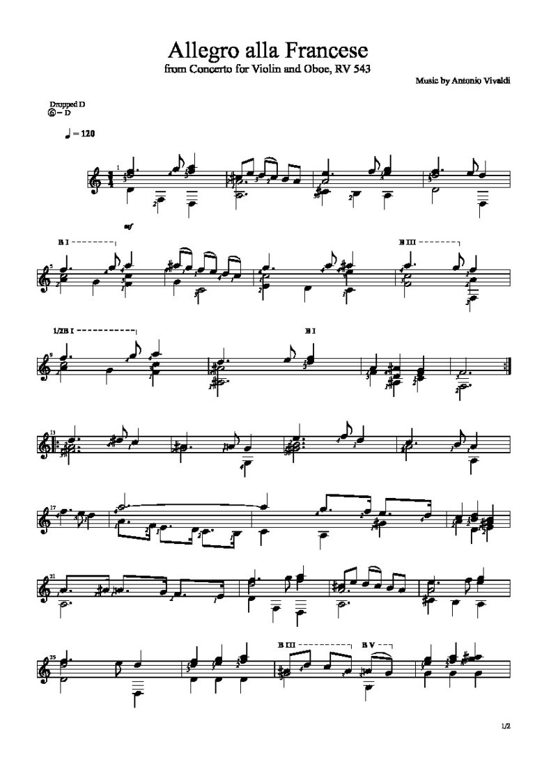 Vivaldi. Antonio - Allegro alla Francese by Antonio Vivaldi - Classical ...