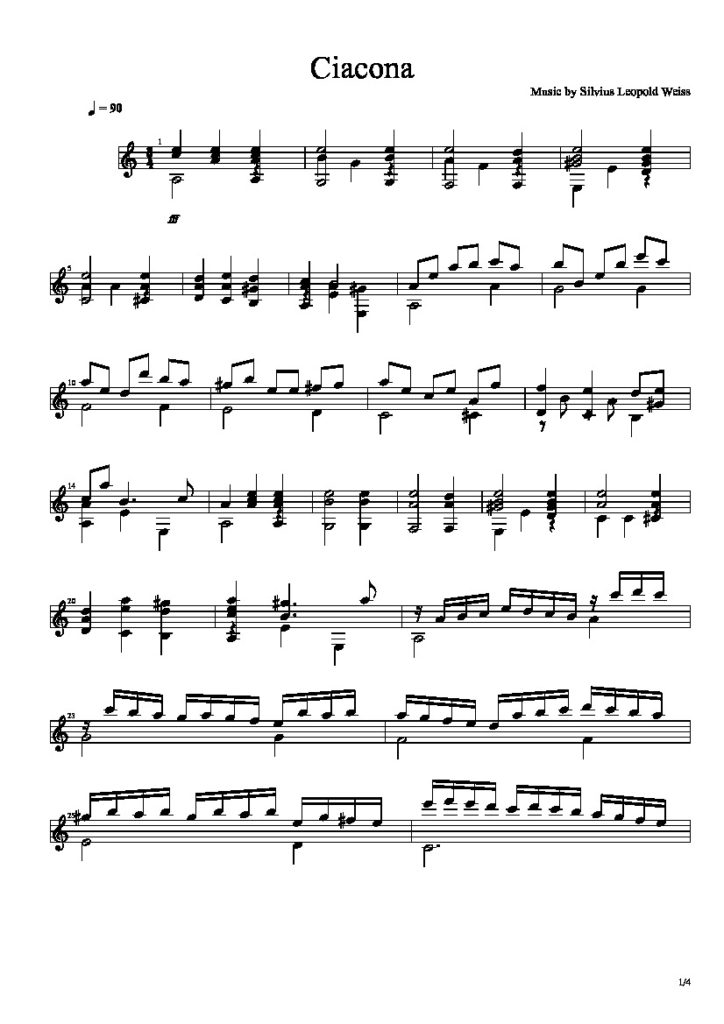 Weiss. Silvius Leopold - Ciacona by Silvius Leopold Weiss - Classical ...
