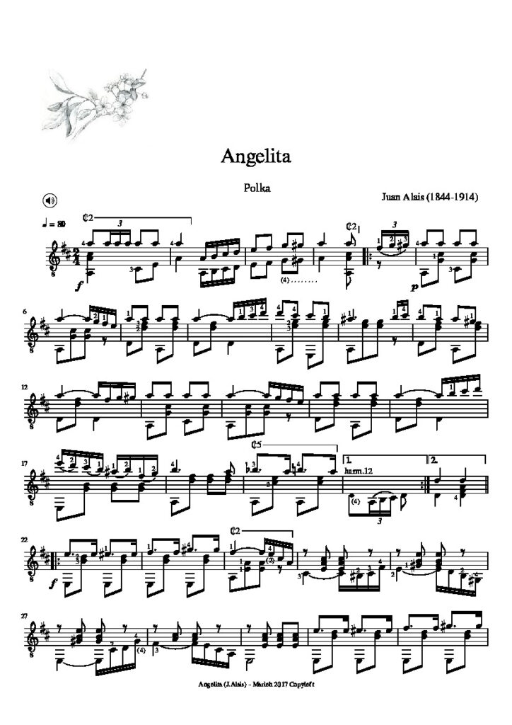 Alais. Juan - Angelita - Classical Guitar Library Classical Guitar ...