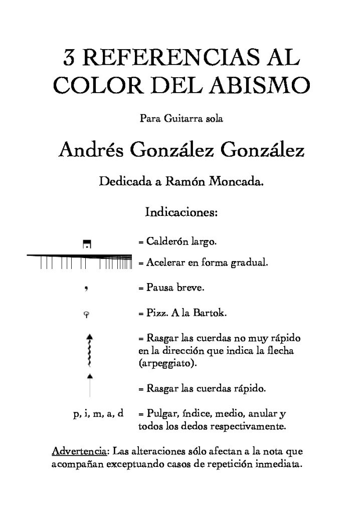 González. Andrés - 3 Referencias al Color del Abismo - Classical Guitar ...