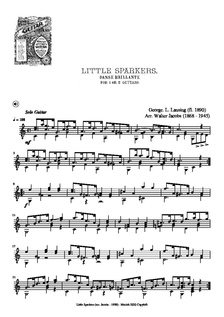 Lansing. George L. - Little Sparkers Duo - Classical Guitar Library ...
