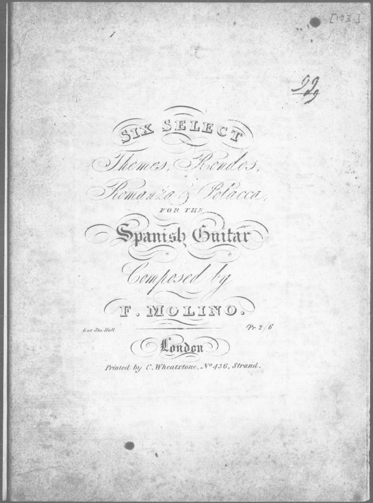 Molino. Francesco - 6 Select Themes, Rondos, Romanza Polacca, for the ...