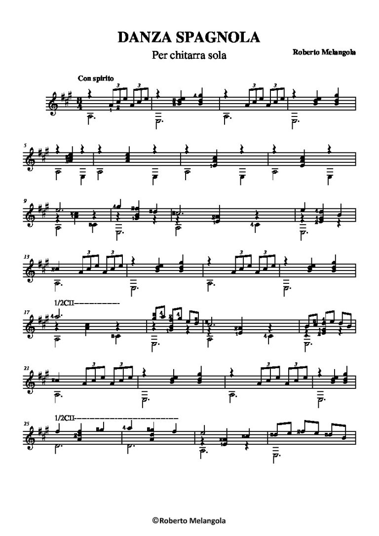 Melangola. Roberto - Danza Spagnola - Classical Guitar Library ...