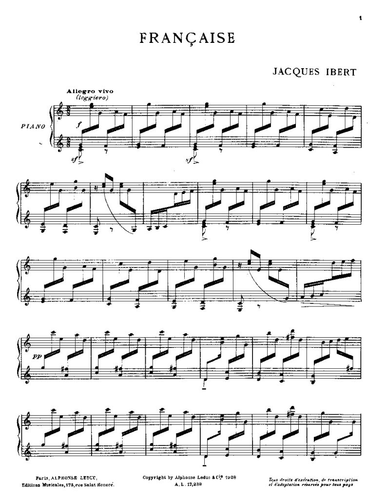 Ibert. Jacques - Française - Classical Guitar Library Classical Guitar ...