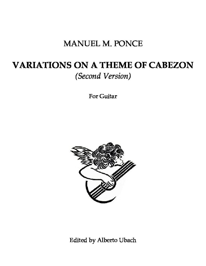 Ponce. Manuel - Variations on a Theme of Cabezon - Classical Guitar ...